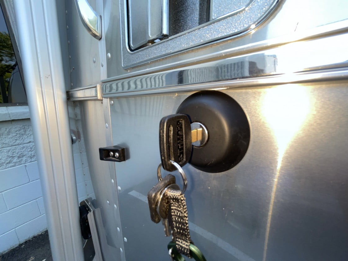 Airstream Entry Door TriMark Deadbolt Tweak - YAWESOME